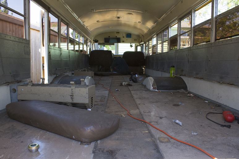 2015-7-19 Seats Out | Woolly Mammoth Bus Conversion